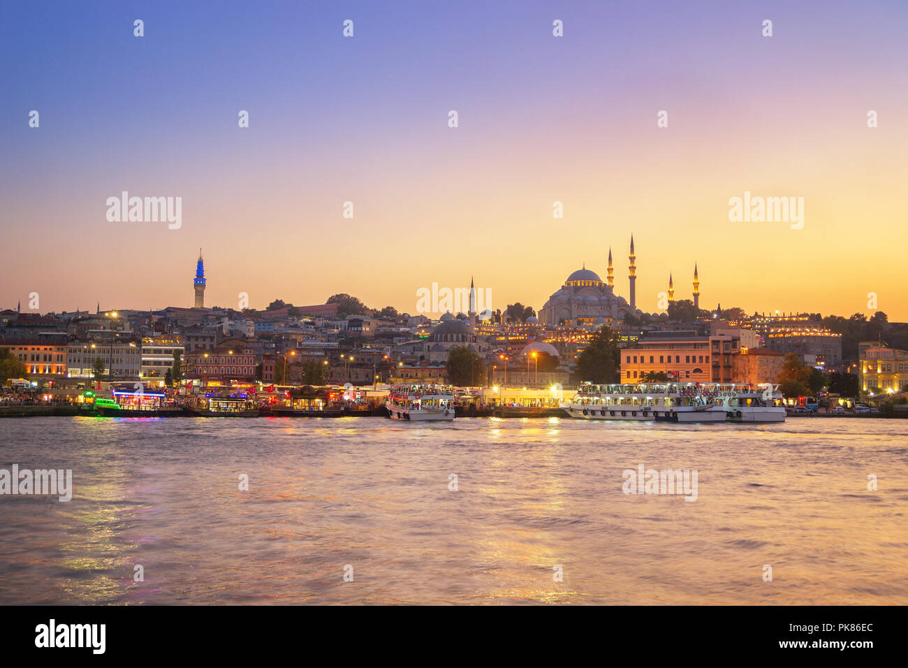 Istanbul at Sunset, Turkey Stock Photo - Alamy