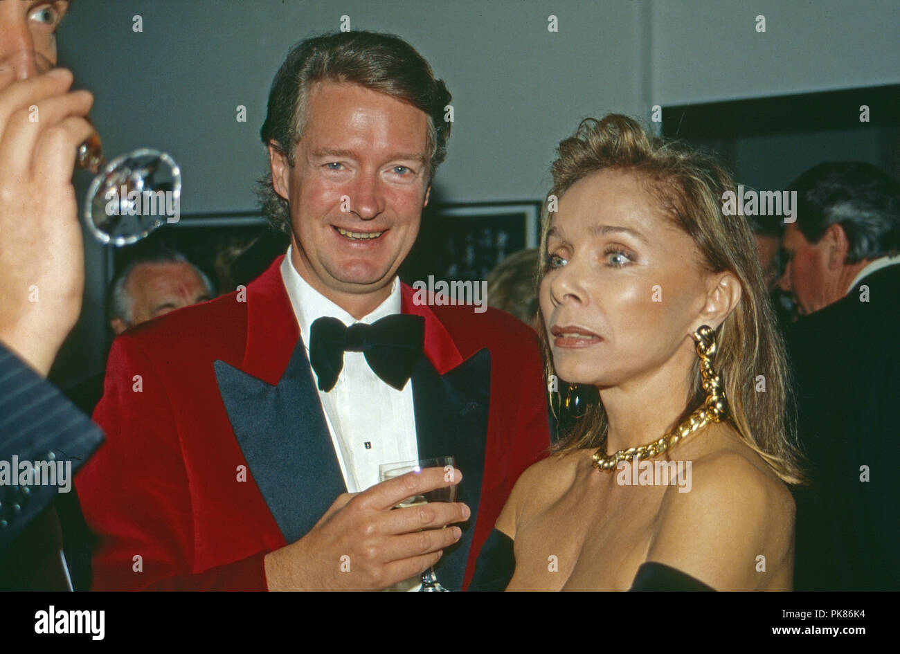 Maximilian Graf von Bismarck mit Schauspielerin Monika Peitsch in ...