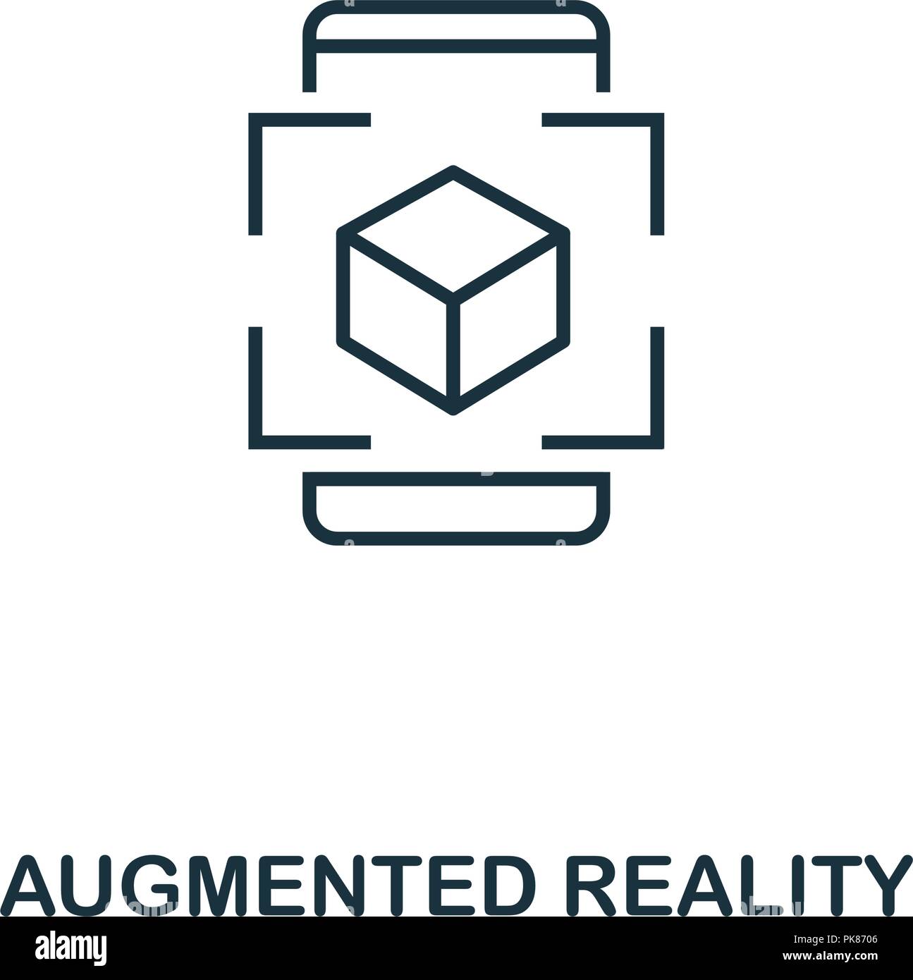 Augmented Reality icon. Monochrome style design from visual device ... Augmented Reality icon. Monochrome style design from visual device ...