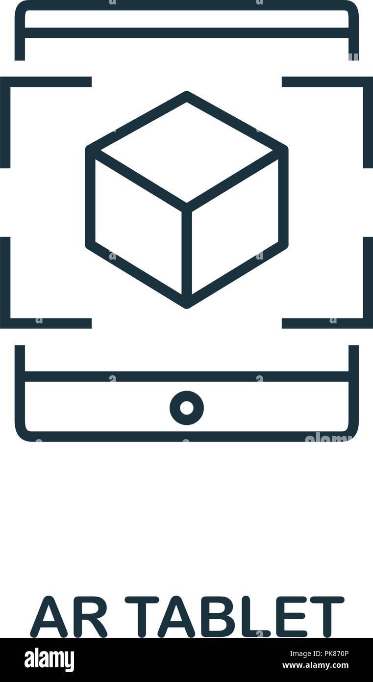 Augmented Reality Tablet icon. Monochrome style design from visual ... Augmented Reality Tablet icon. Monochrome style design from visual ...
