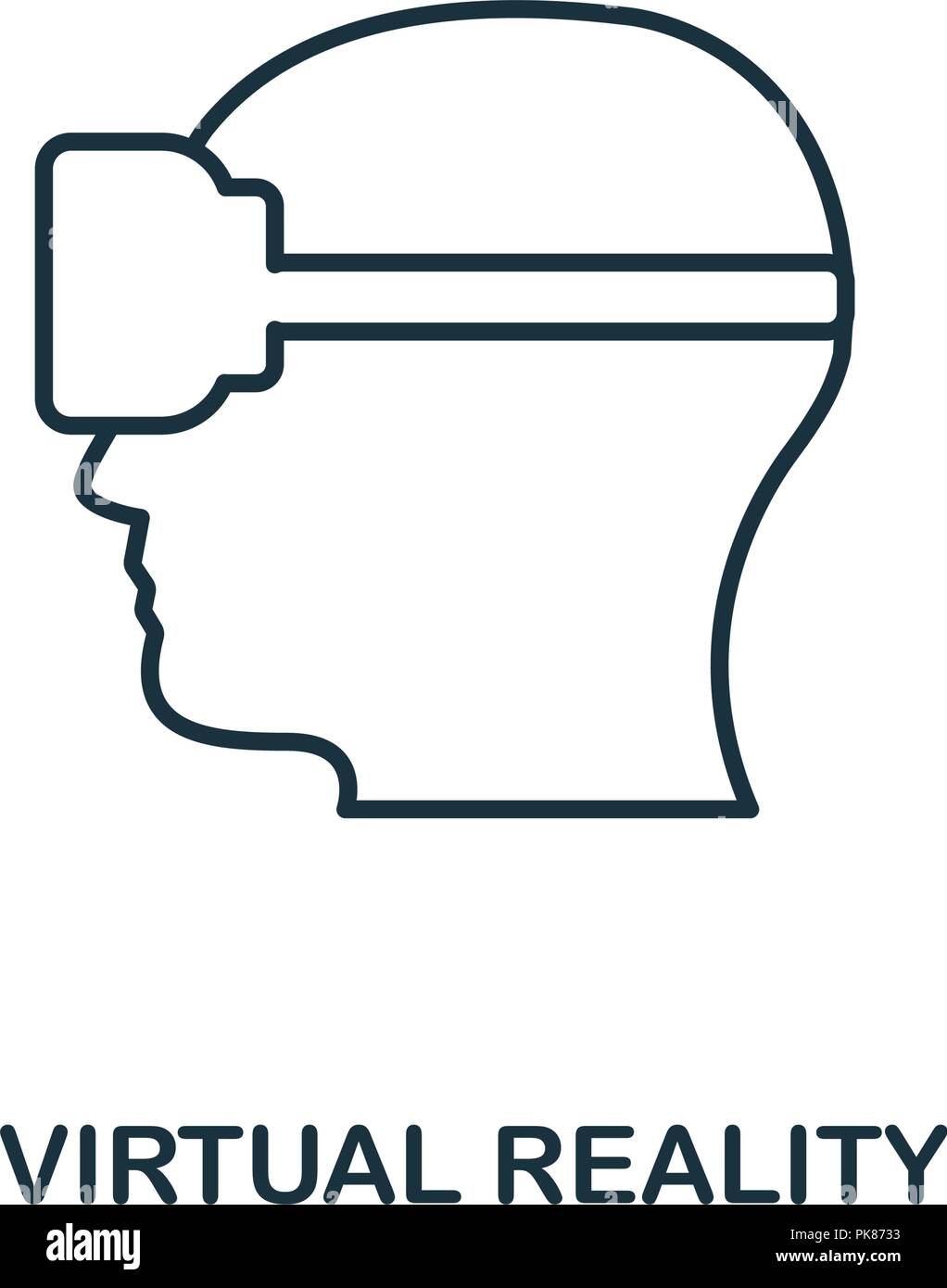 Virtual Reality Icon Monochrome Style Design From Visual Device Collection Ui Pixel Perfect