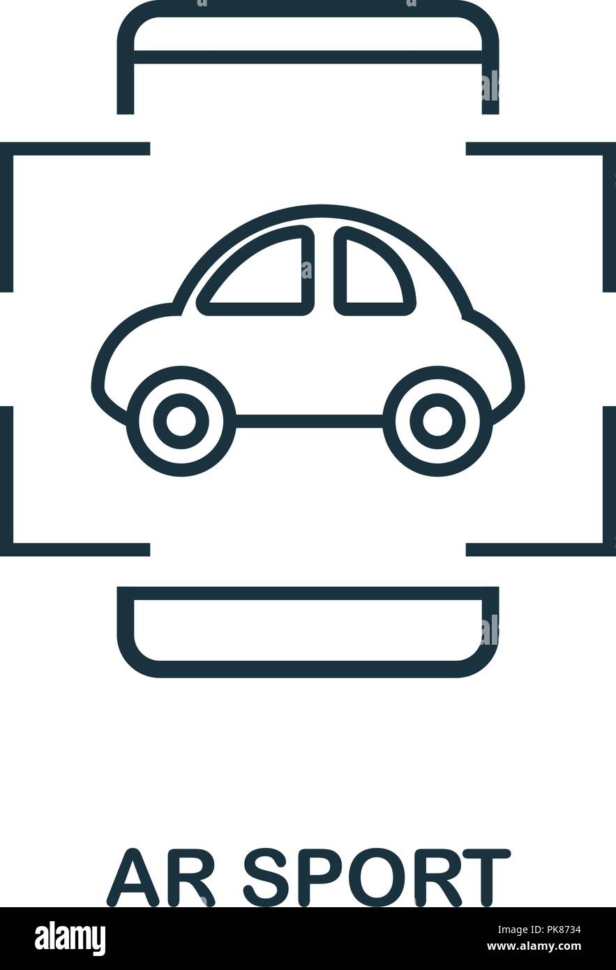 Augmented Reality Sport icon. Monochrome style design from visual ... Augmented Reality Sport icon. Monochrome style design from visual ...