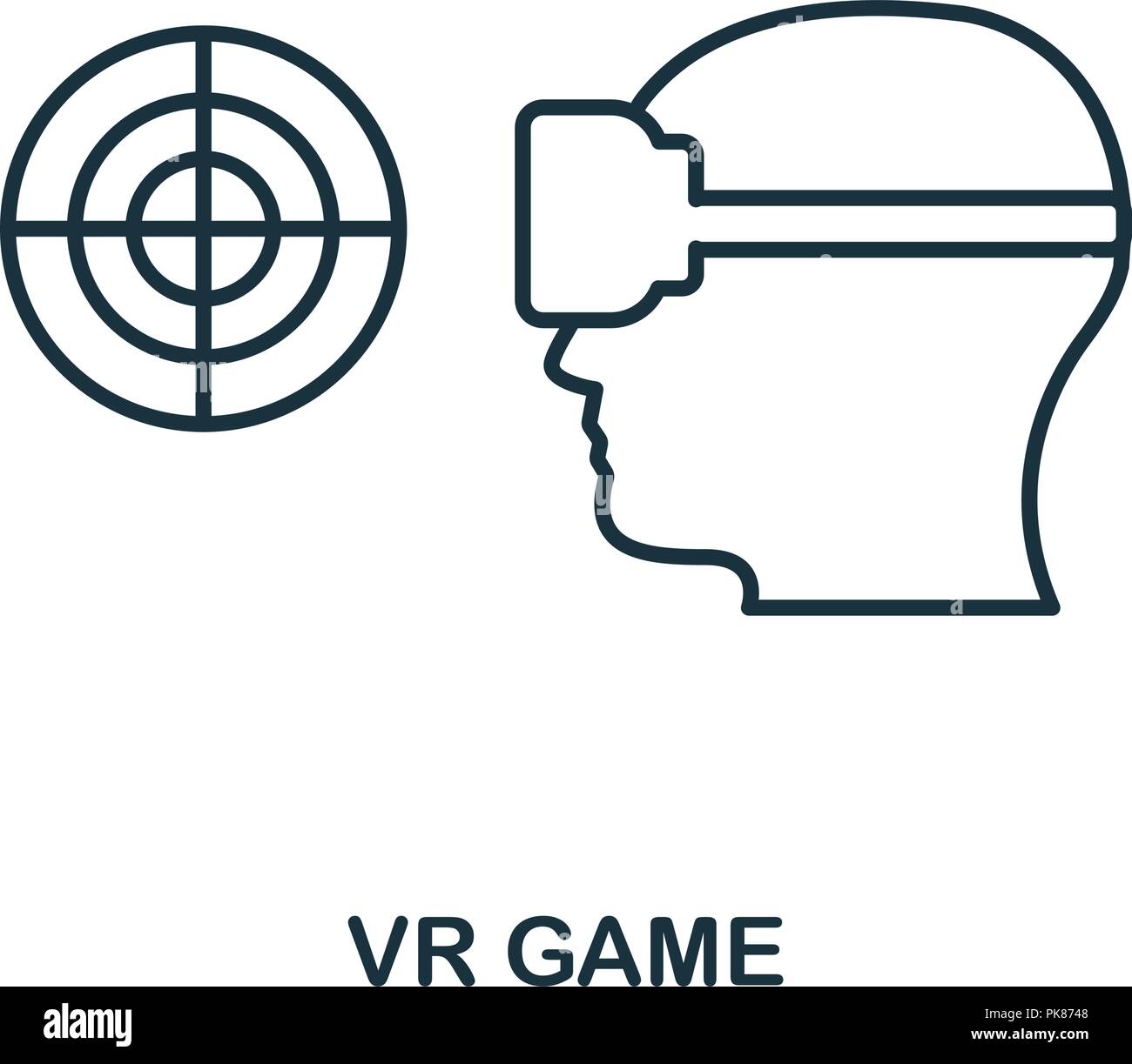Virtual Reality Game Icon Monochrome Style Design From Visual Device Collection Ui Pixel