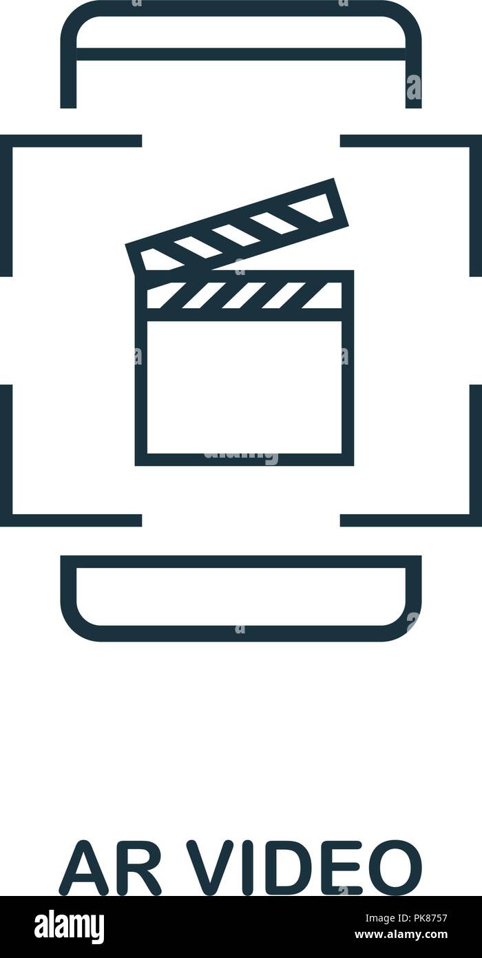 Augmented Reality Video icon. Monochrome style design from visual ... Augmented Reality Video icon. Monochrome style design from visual ...