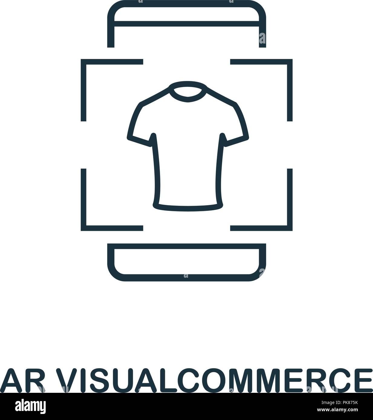 Augmented Reality Commerce icon. Monochrome style design from visual ... Augmented Reality Commerce icon. Monochrome style design from visual ...