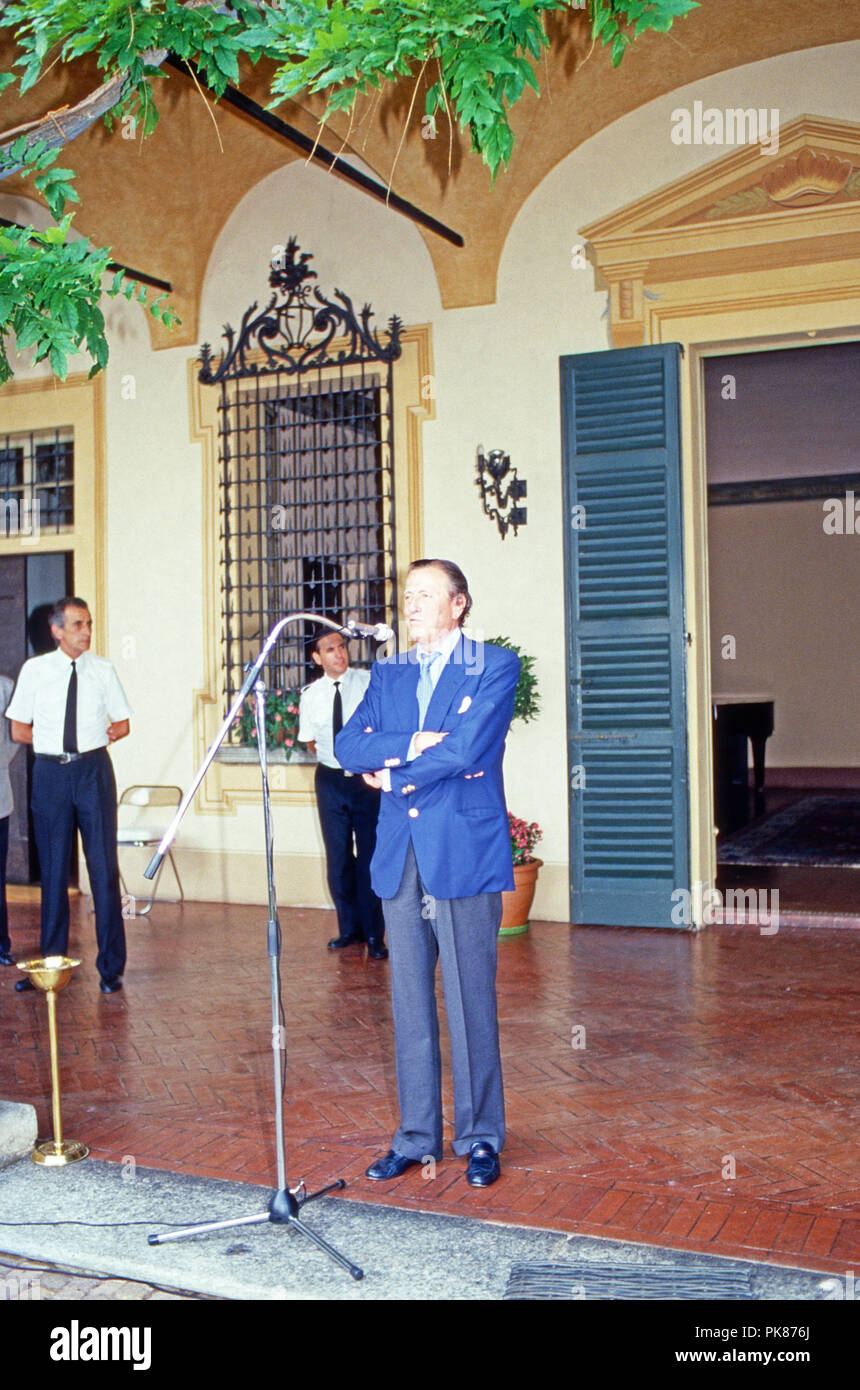 Baron Hans Heinrich Thyssen Bornemisza de Kaszon in Lugano, Schweiz ...