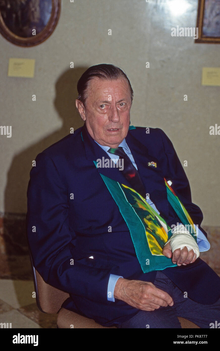 Baron Hans Heinrich Thyssen Bornemisza de Kaszon in Lugano, Schweiz ...