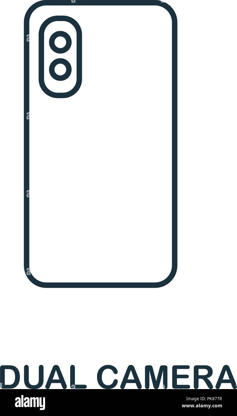 Dual Camera Icon Monochrome Style Design From Visual Device Collection Ui Pixel Perfect