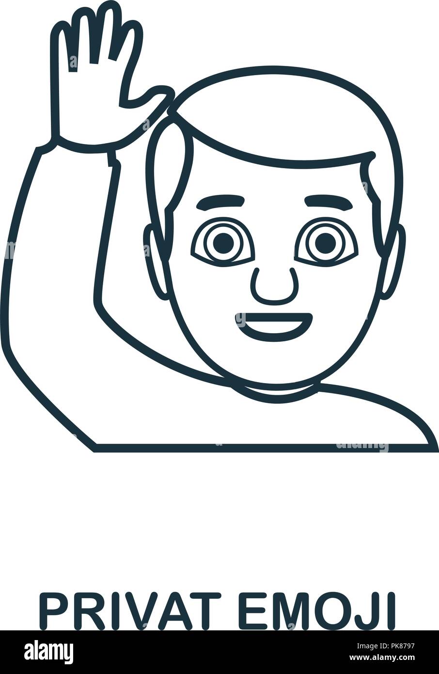 Private Emoji icon. Monochrome style design from visual device ... Private Emoji icon. Monochrome style design from visual device ...