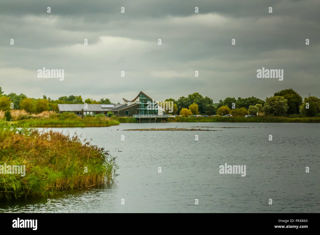 The Visitor Centre at Stanwick Lakes in East Northamptonshire Stock ...