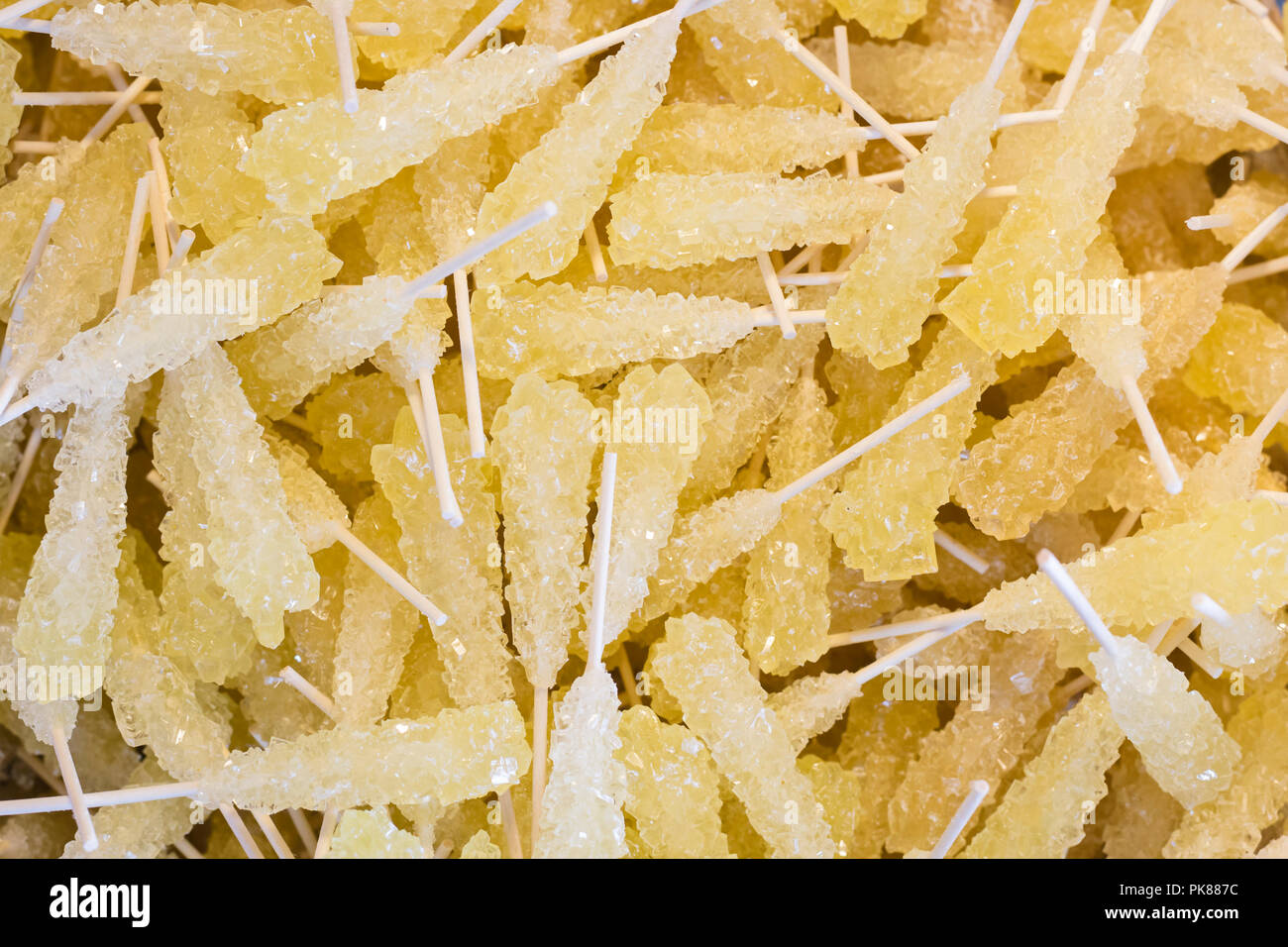 Rock candy sugar crystals, often used dissolved in tea, Iran Stock ...