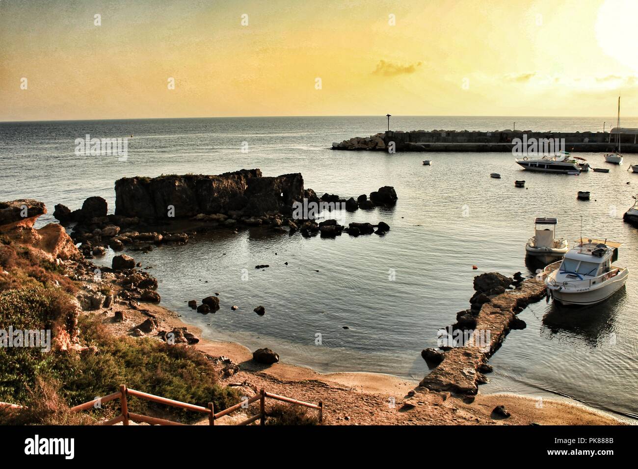 Beaches and cliffs of Tabarca Island in summer in Alicante, Spain Stock ...