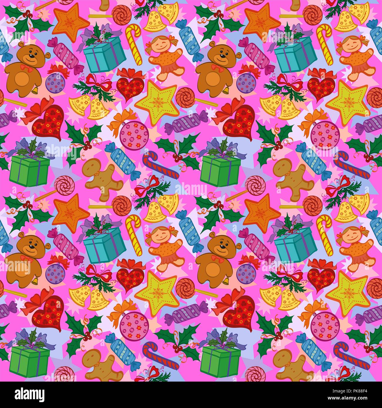 Seamless pattern traditional christmas Stock Vector Images - Alamy