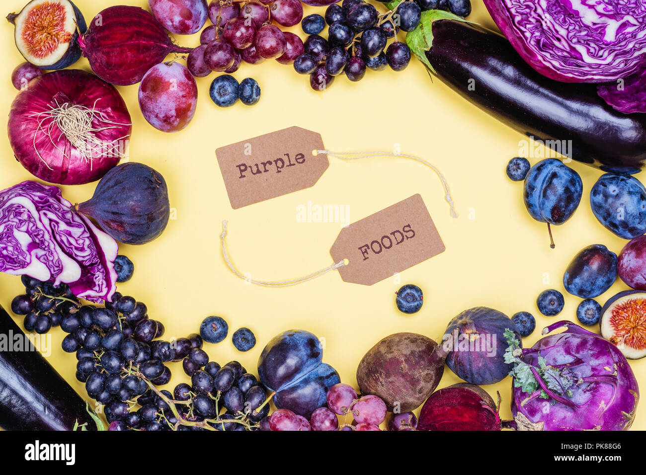 Selection of purple foods Stock Photo - Alamy
