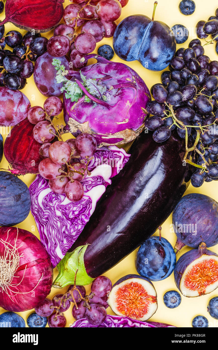 Selection of purple foods Stock Photo - Alamy