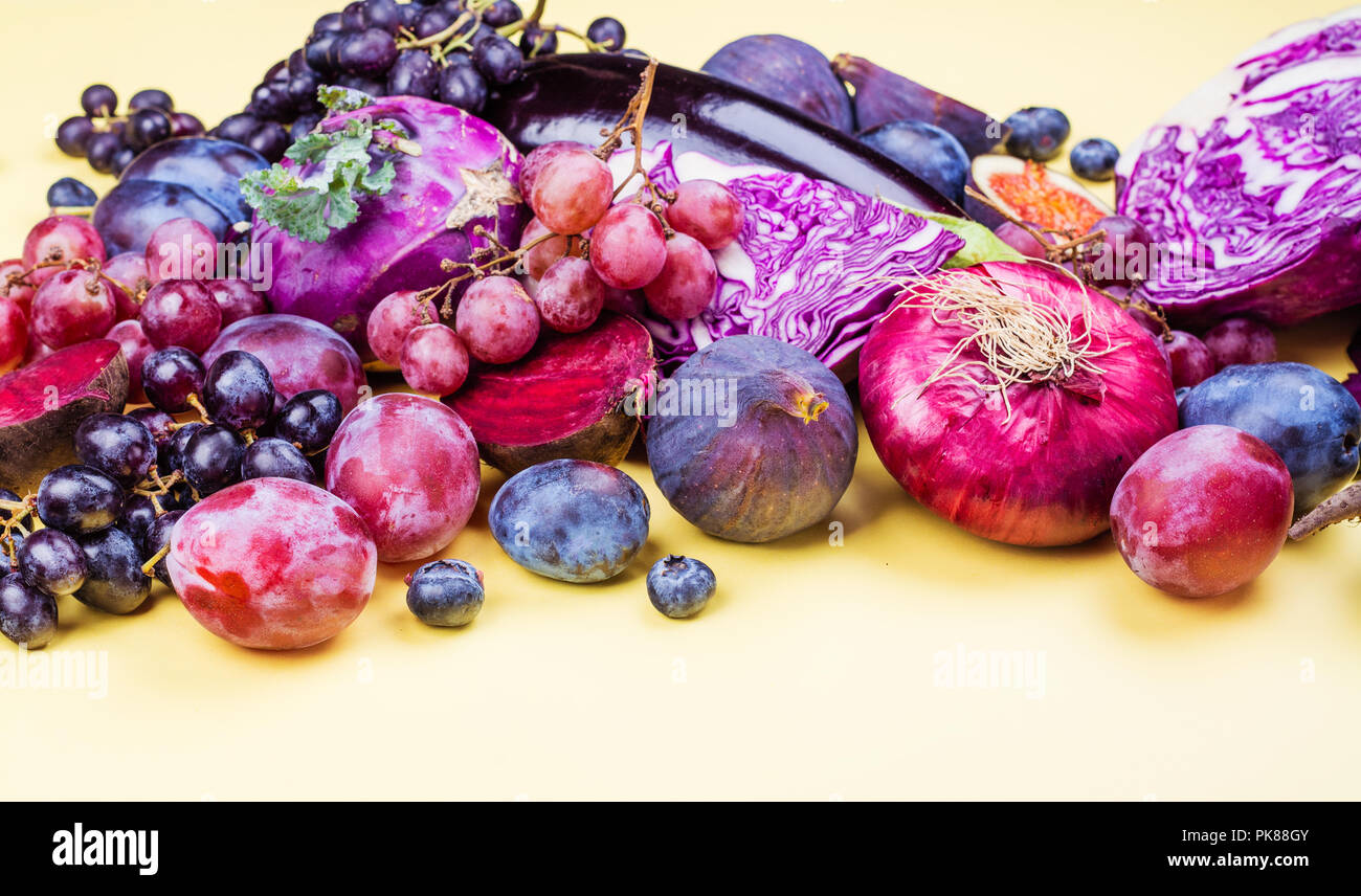 Selection of purple foods Stock Photo - Alamy