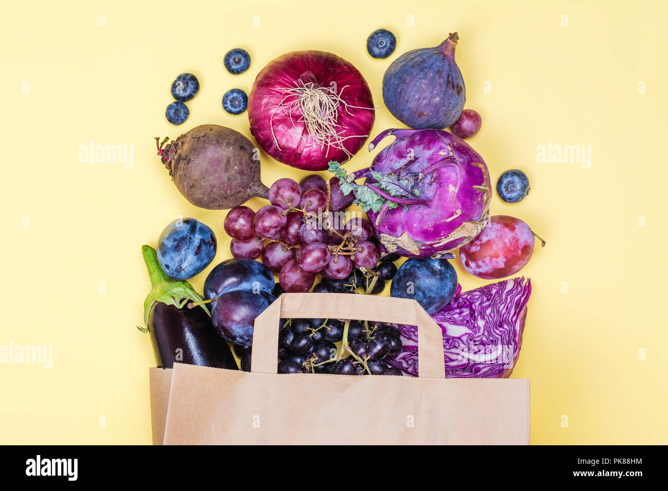 Selection of purple foods Stock Photo - Alamy