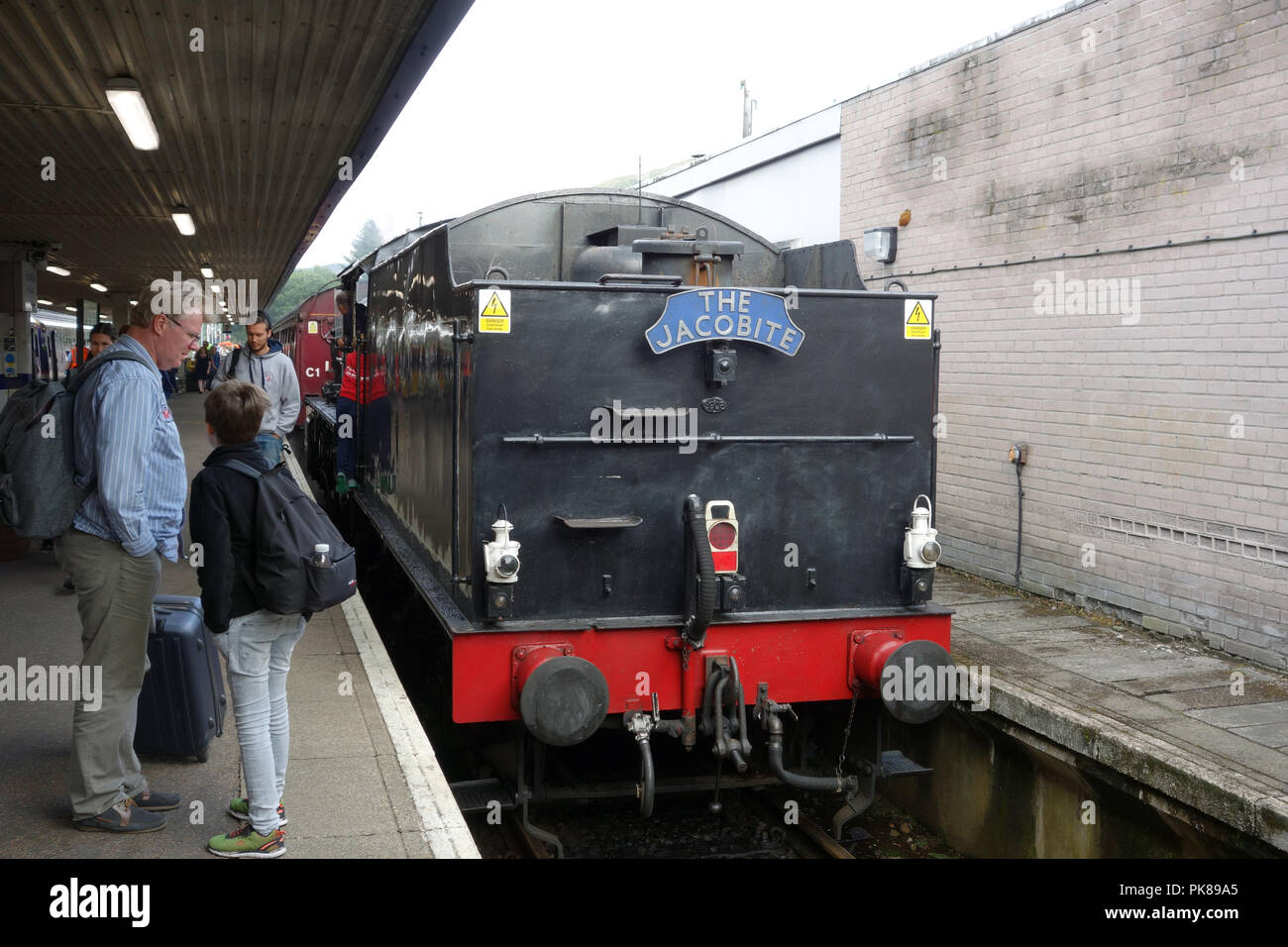 The Jacobite Steam Locomotive 62005 Waiting at the Platform in Fort ...
