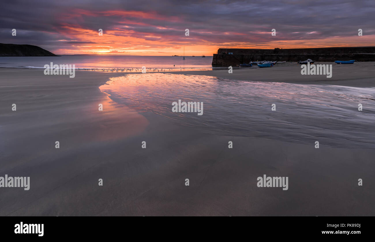 Dawn Light, Gorran Haven, Cornwall Stock Photo - Alamy