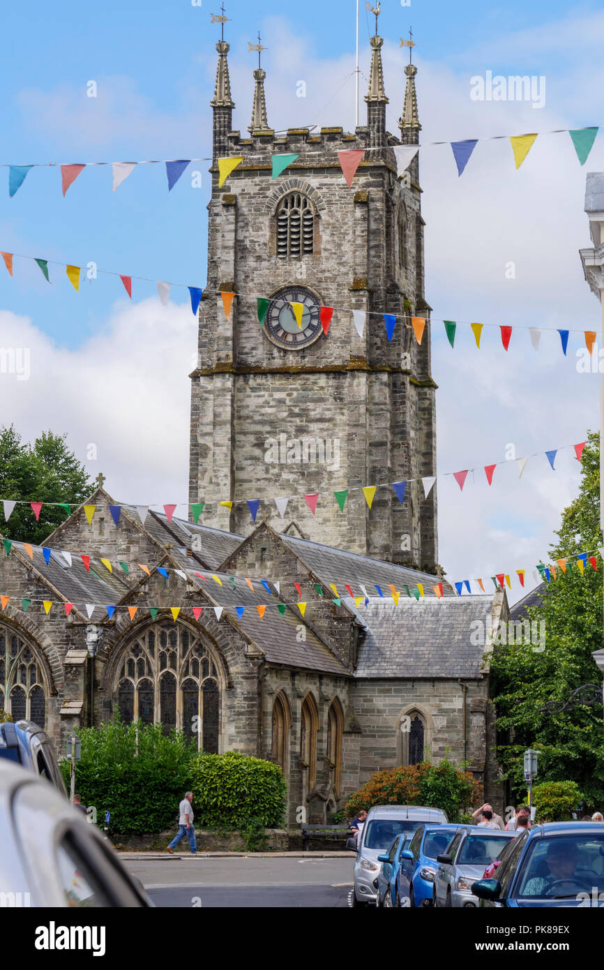 The Church of Saint Eustachius (Eustace) Tavistock Devon England Stock ...