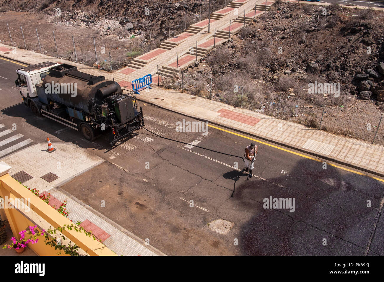 Tar Spraying High Resolution Stock Photography and Images - Alamy