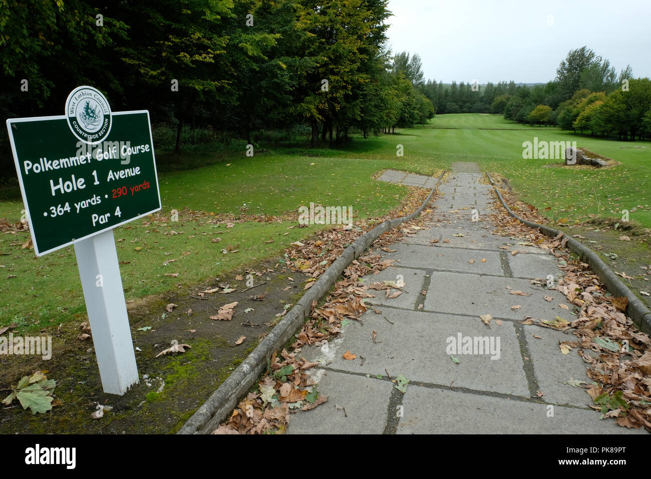 The first tee at Polkemmet golf course, Polkemmet country park West ...