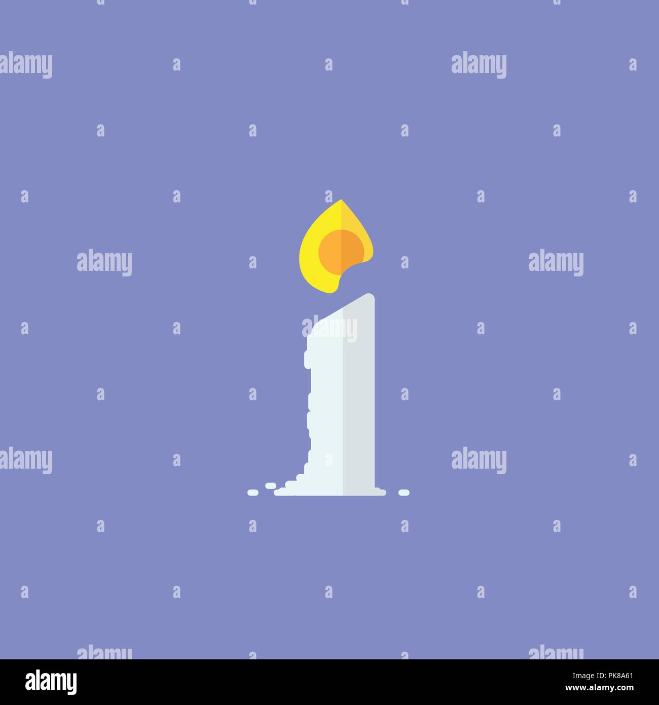 Candle with flame simple design.Candle icon vector Stock Vector Image ...