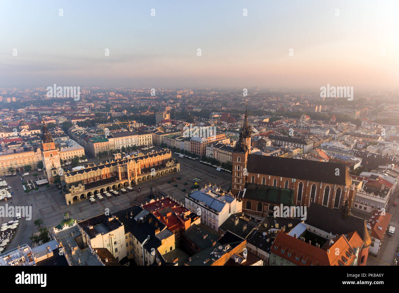 Aerial view cracow main square hi-res stock photography and images - Alamy