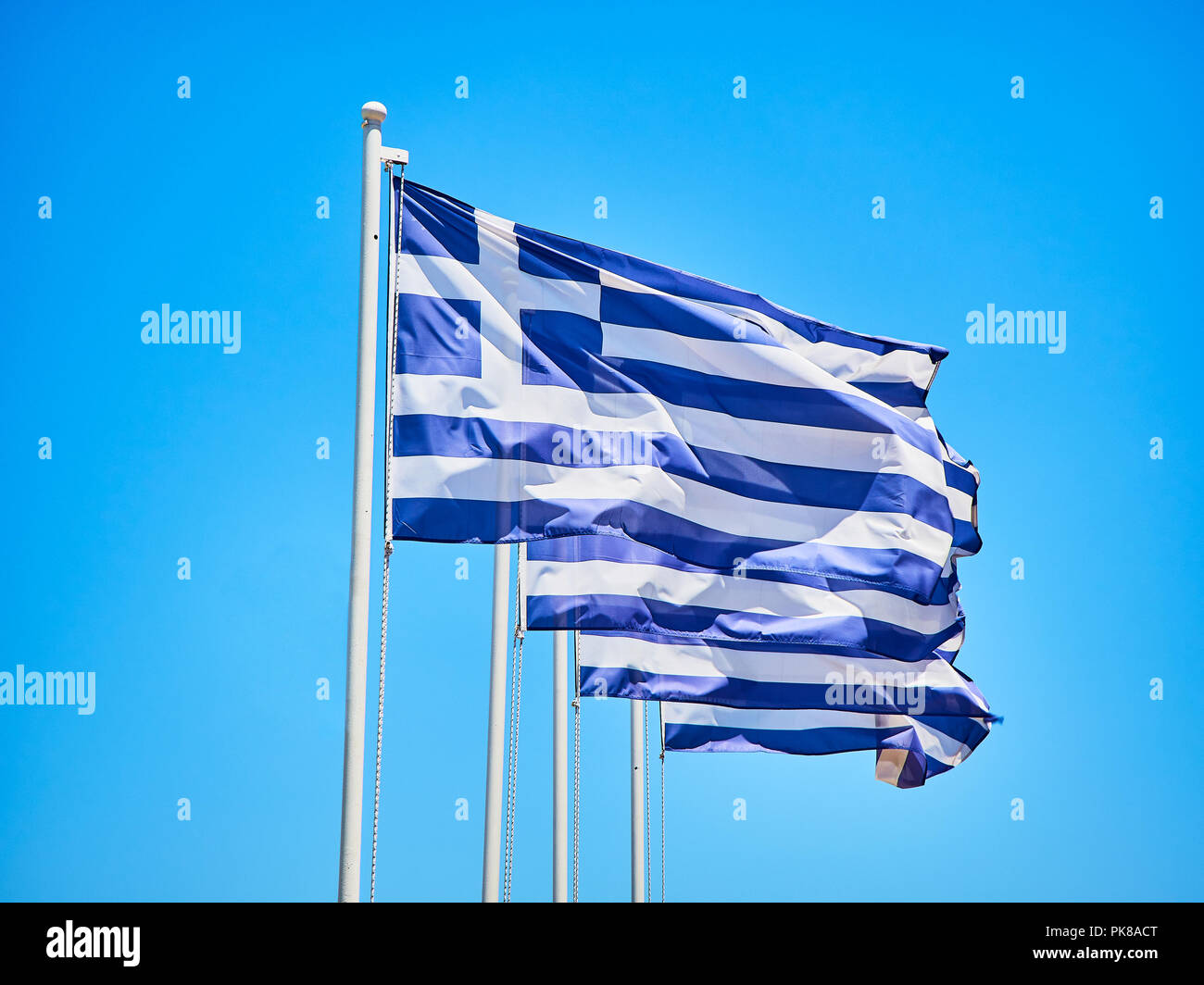 Flags of greece hi-res stock photography and images - Alamy