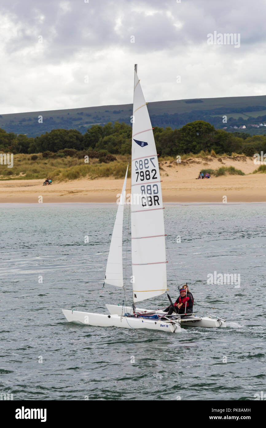 Sailing in Poole Harbour, Poole, Dorset UK in September Stock Photo - Alamy