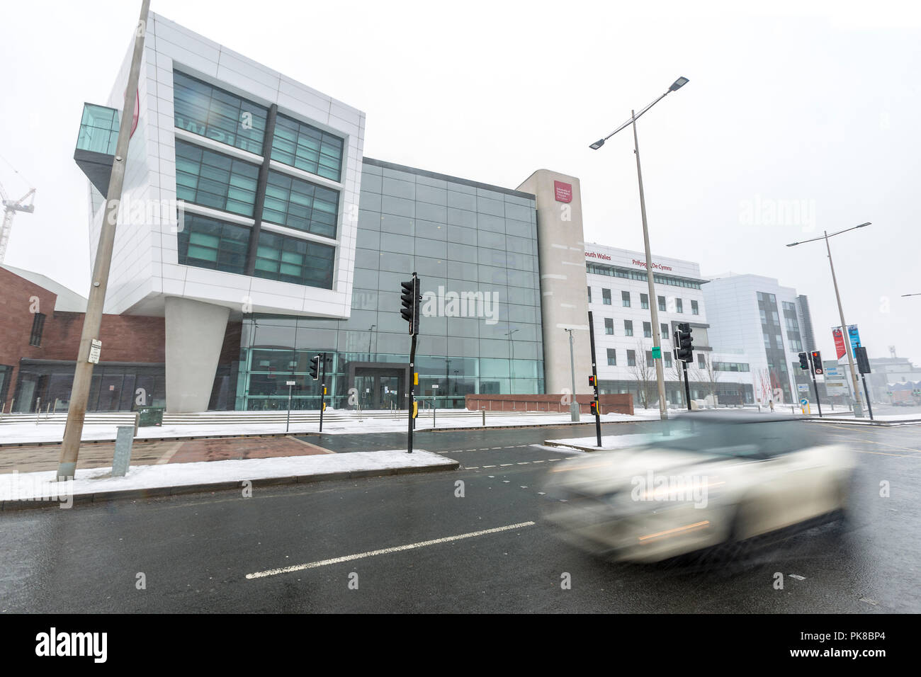 Storm Emma, Cardiff, UK, March 2018 - Various scenes of the snowfall in ...