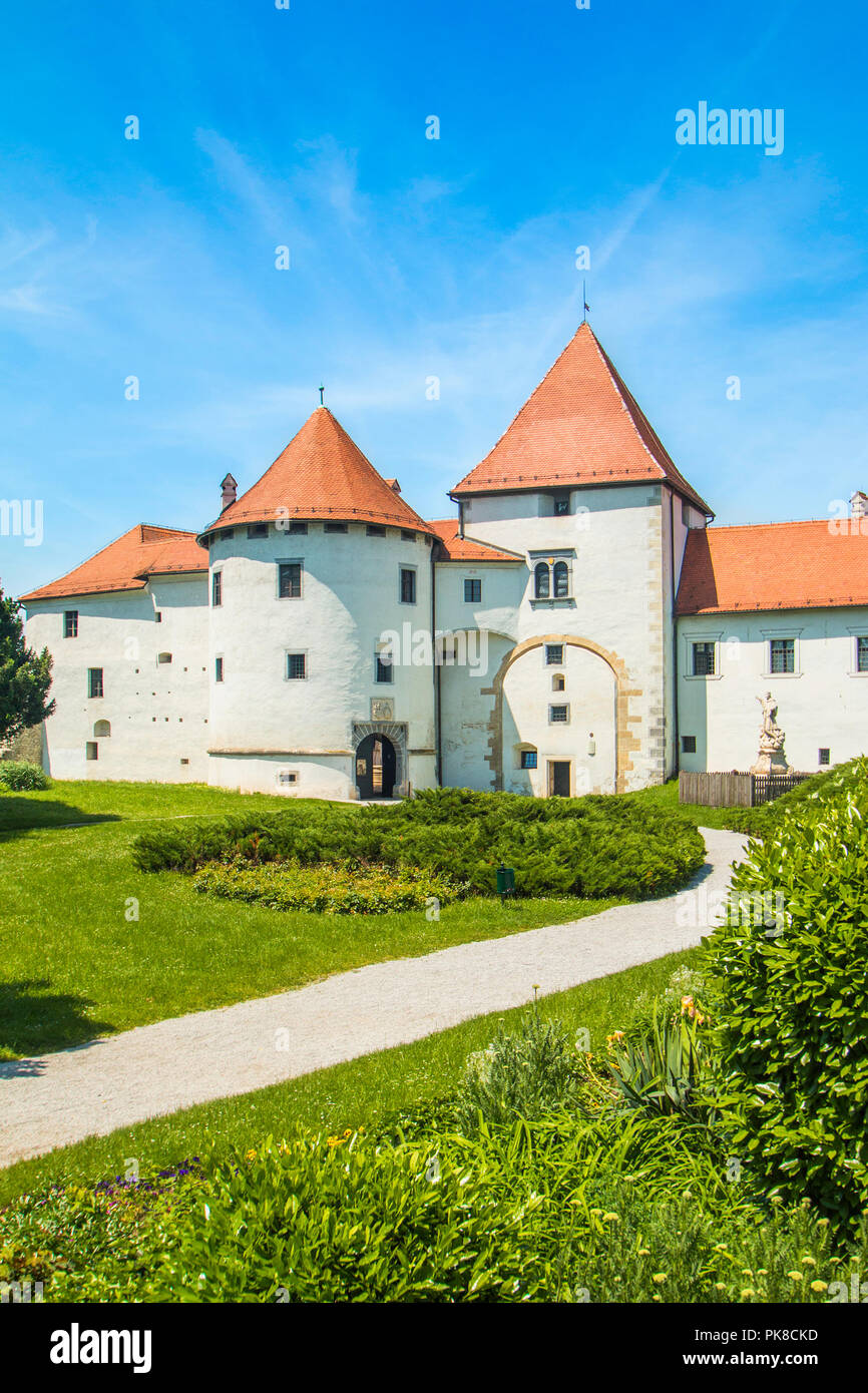 Old city castle in Varazdin, Croatia, originally built in the 13th ...