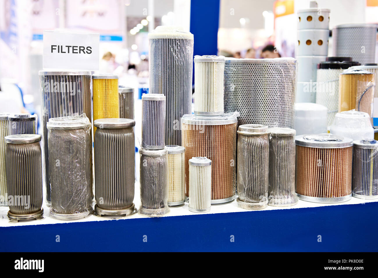 Filter elements on the exhibition stand of the store Stock Photo - Alamy