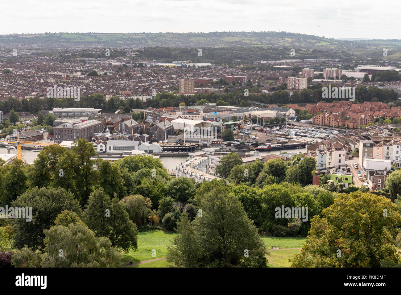 Cityscape Panoramic view of the City of Bristol and Great Western ...