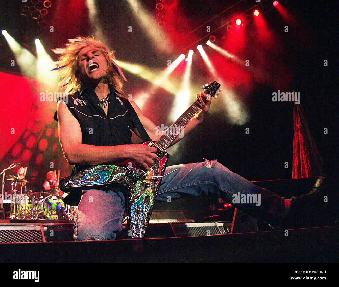 C.C. Deville of Poison performs at Lakewood Amphitheatre in Atlanta ...