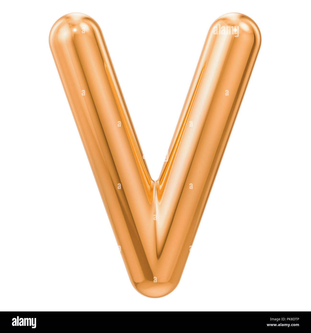 Golden letter V, 3D rendering isolated on white background Stock Photo ...