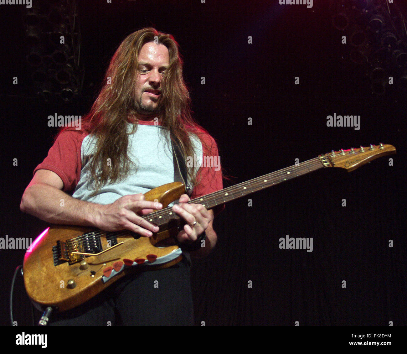 Reb Beach of Winger performs at Lakewood Amphitheatre in Atlanta ...