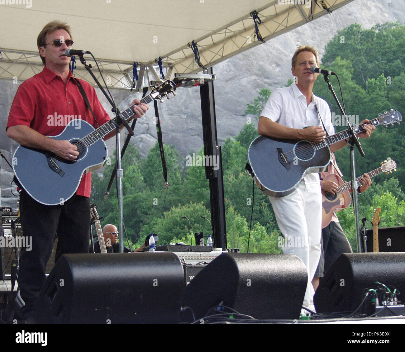 Dewey Bunnell and Gerry Buckley of America perform at Stone Mountain ...