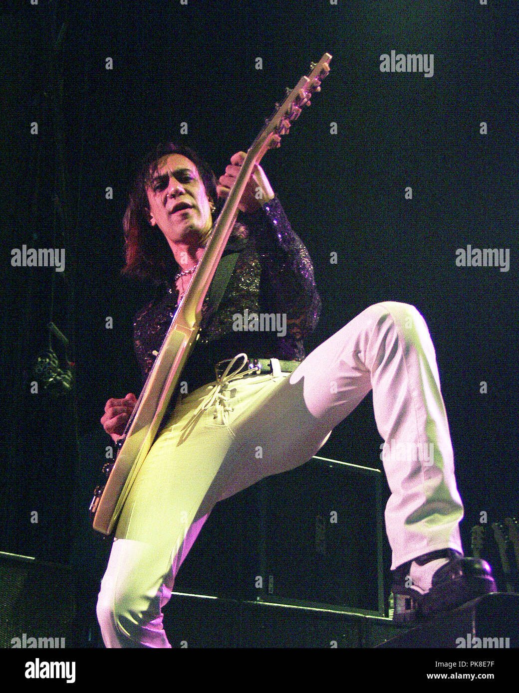 Jeff LaBar of Cinderella performs at Lakewood Amphitheatre in Atlanta ...