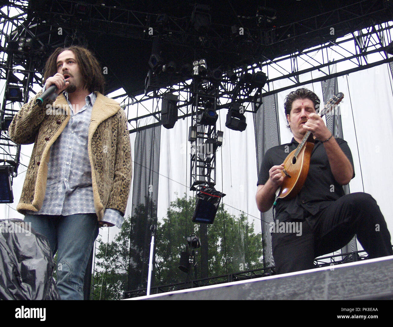 Adam Duritz and Dan Vickrey of Counting Crows perform during The Music ...
