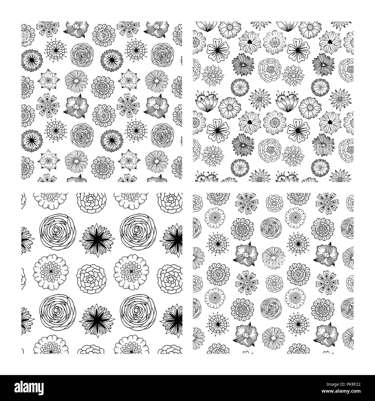 Leaves from spring flowers Black and White Stock Photos & Images - Alamy