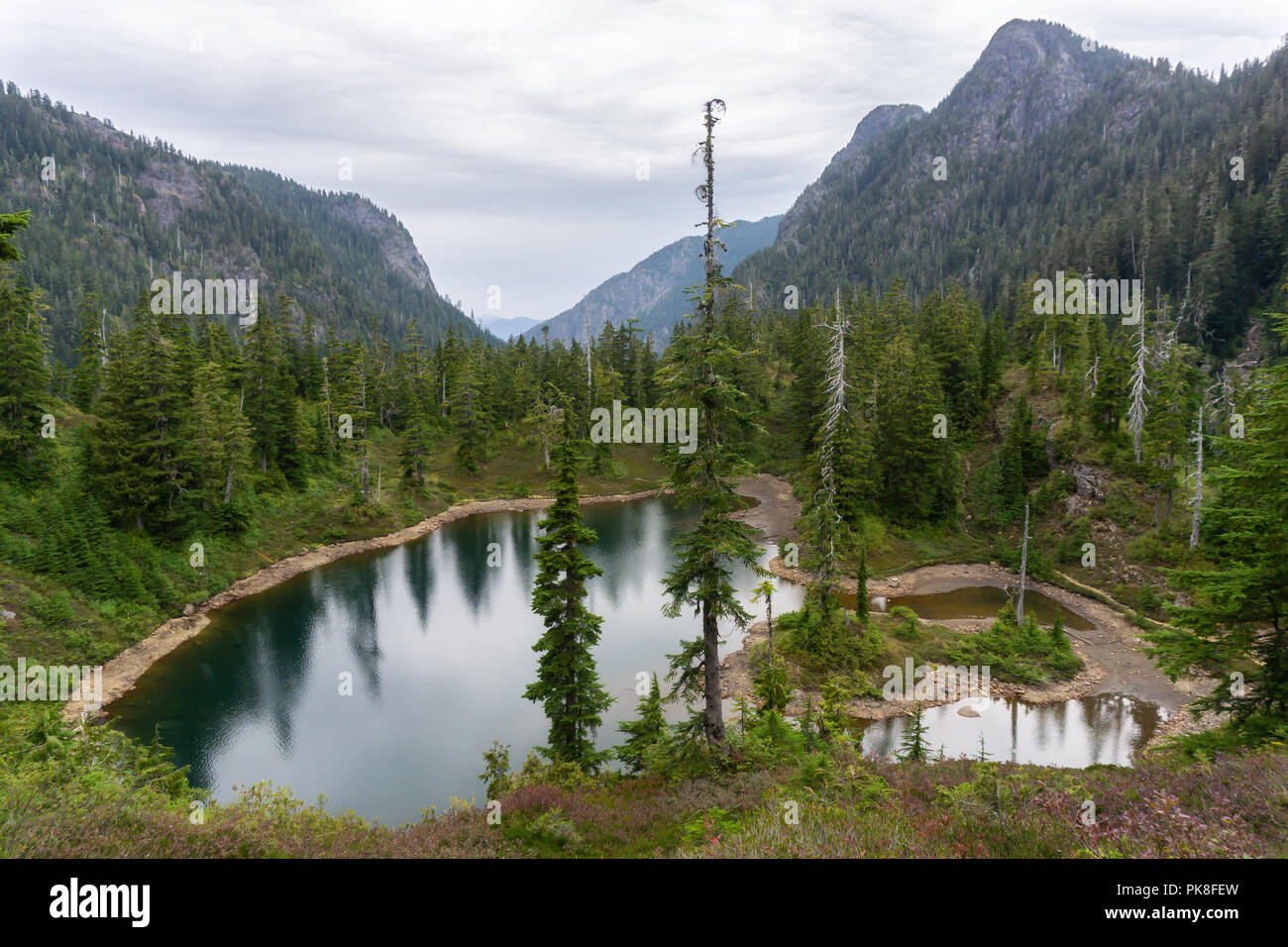 Beautiful lake surrounded by the Canadian Mountains. Taken at Brunswick ...