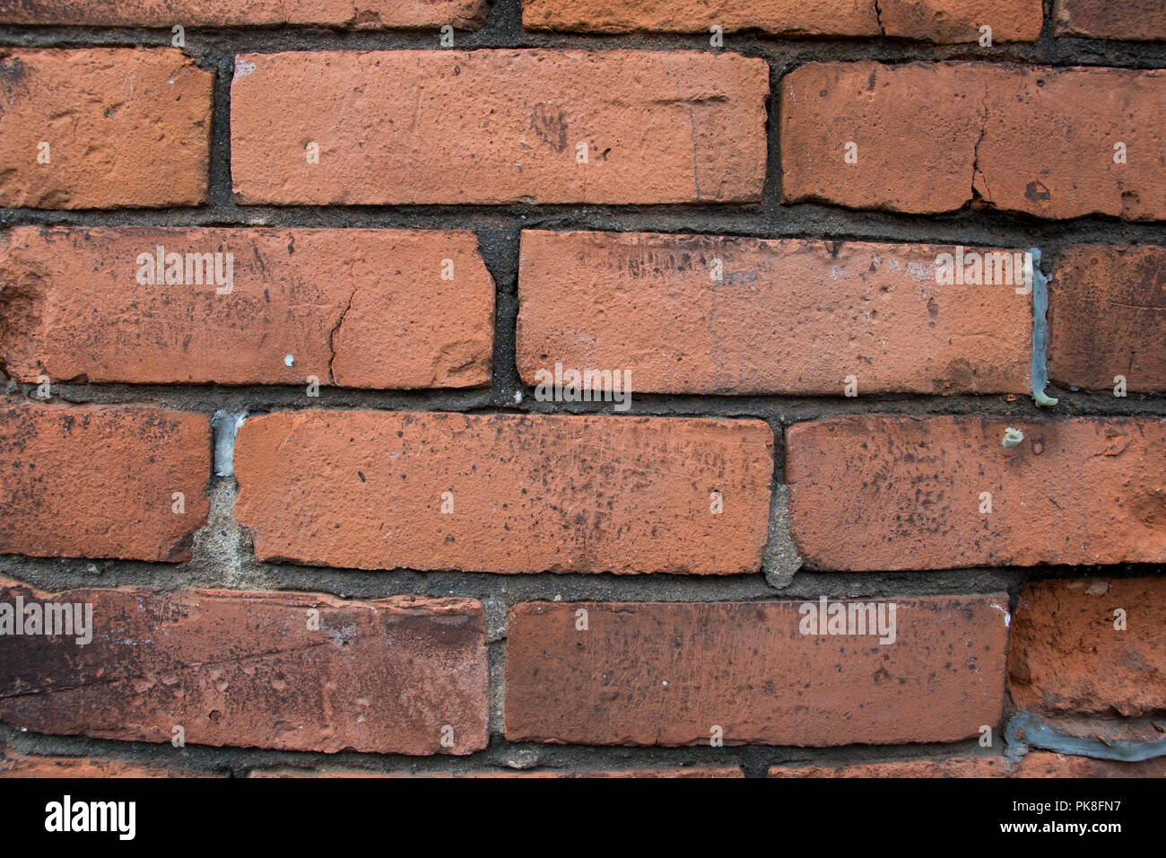 Brick pattern close up. Old bricks with mortar Stock Photo - Alamy
