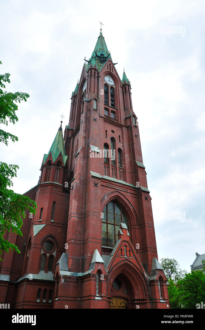 bergen, norway-june 7, 2017 The St John's Church in Bergen in neo ...