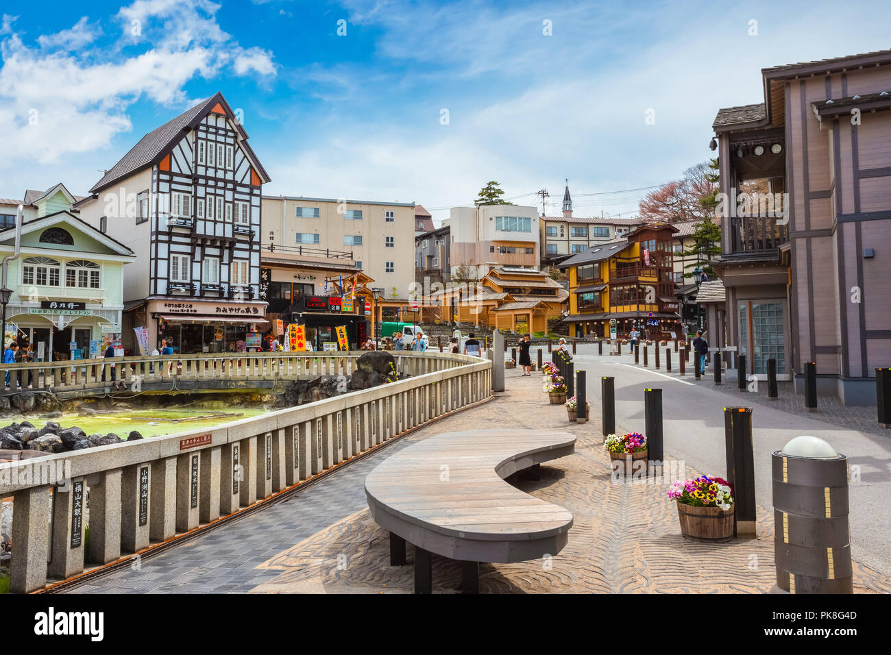 Yubatake Hotspring at Kusatsu Onsen in Gunma ,Japan GUNMA, JAPAN ...