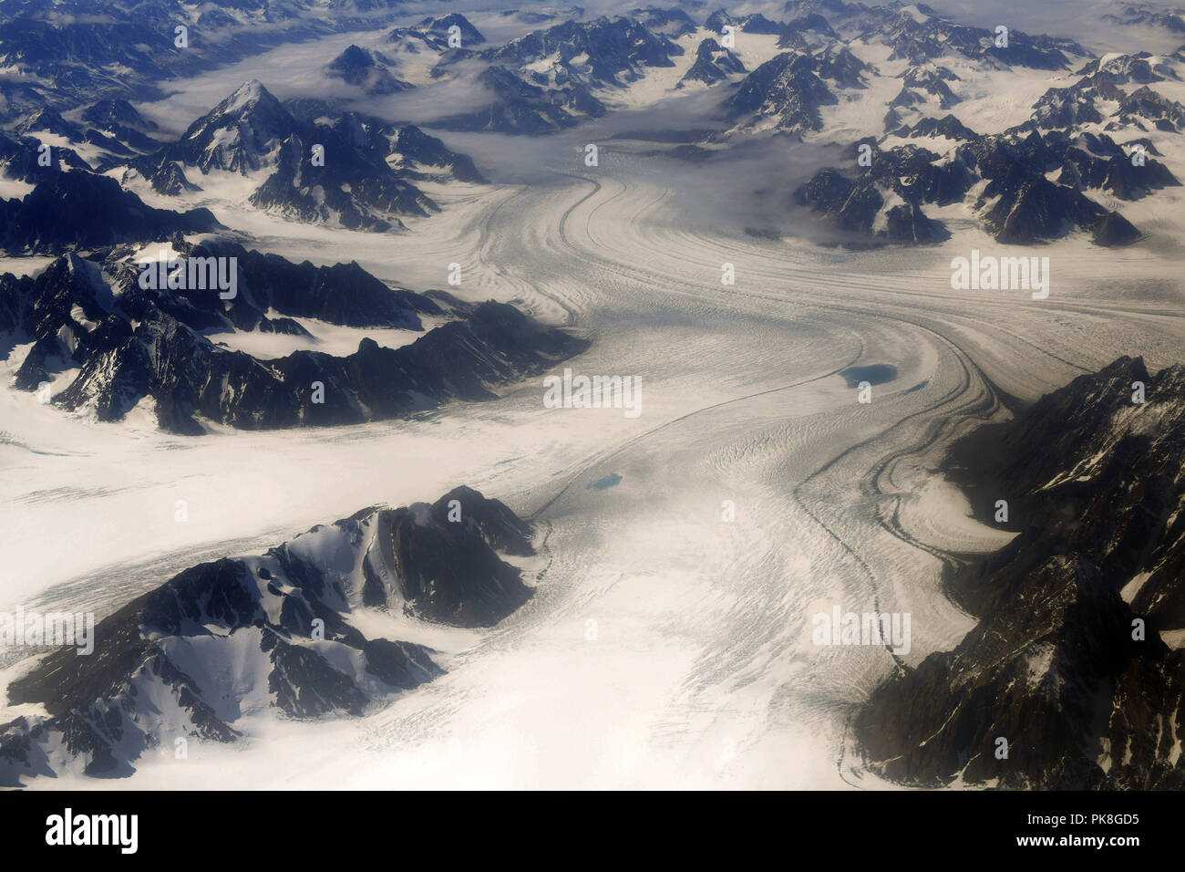 the glacier of Greenland. Aerial view Stock Photo - Alamy