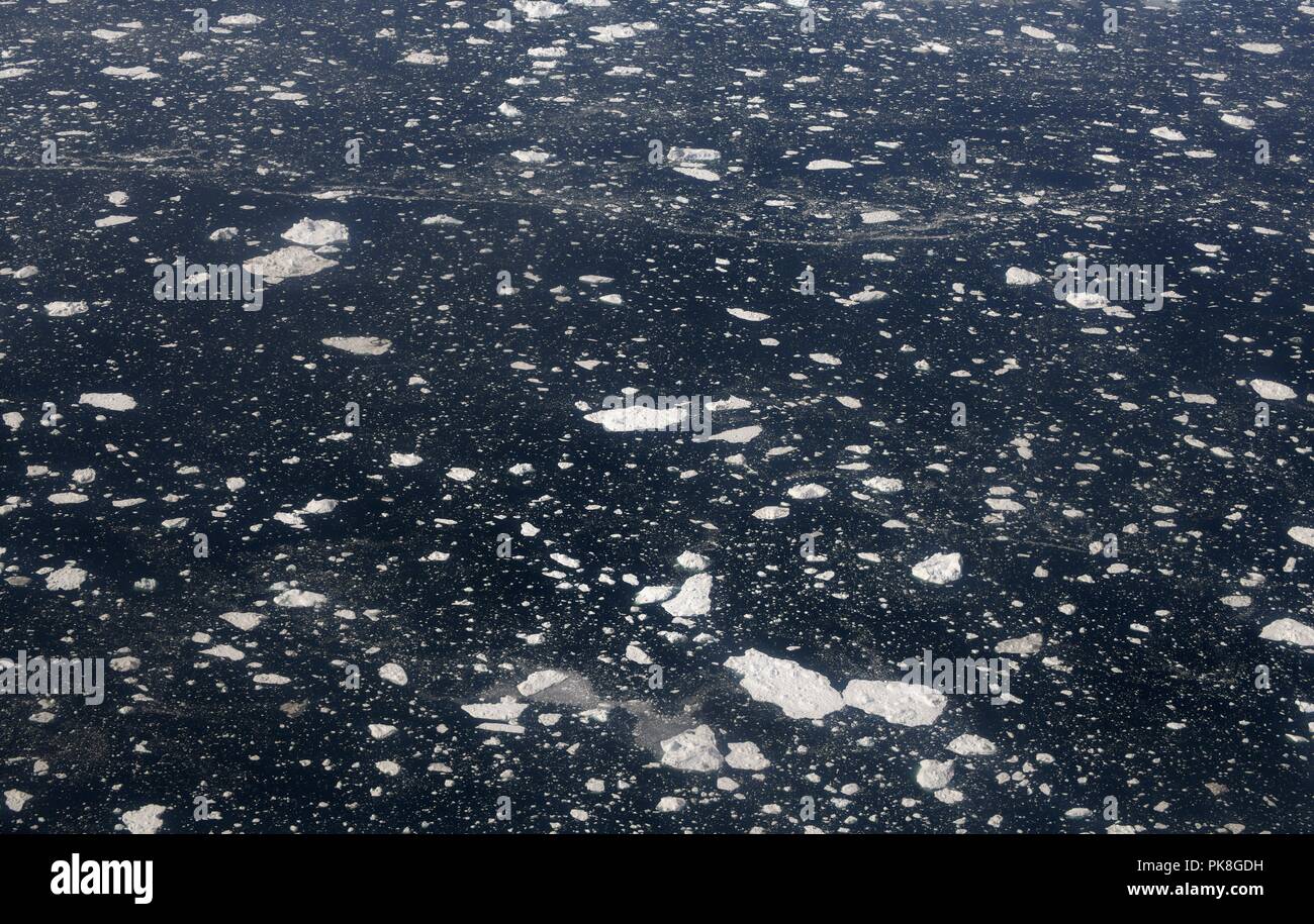 Aerial view of Iceberg and pack ice near Greenland Stock Photo - Alamy