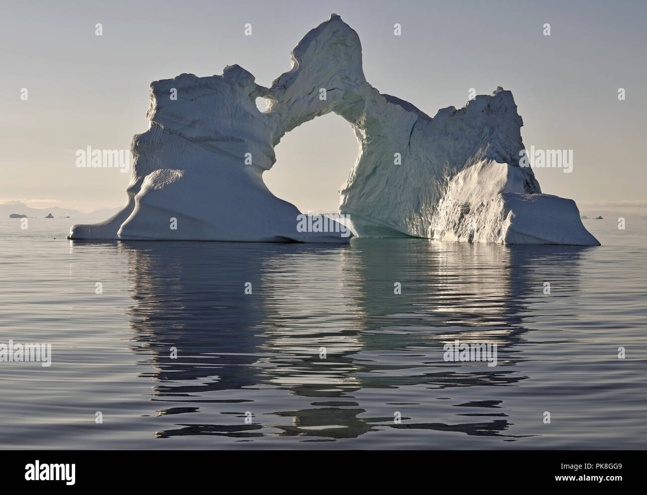 Iceberg floating in the water off the coast of Greenland. Nature and ...