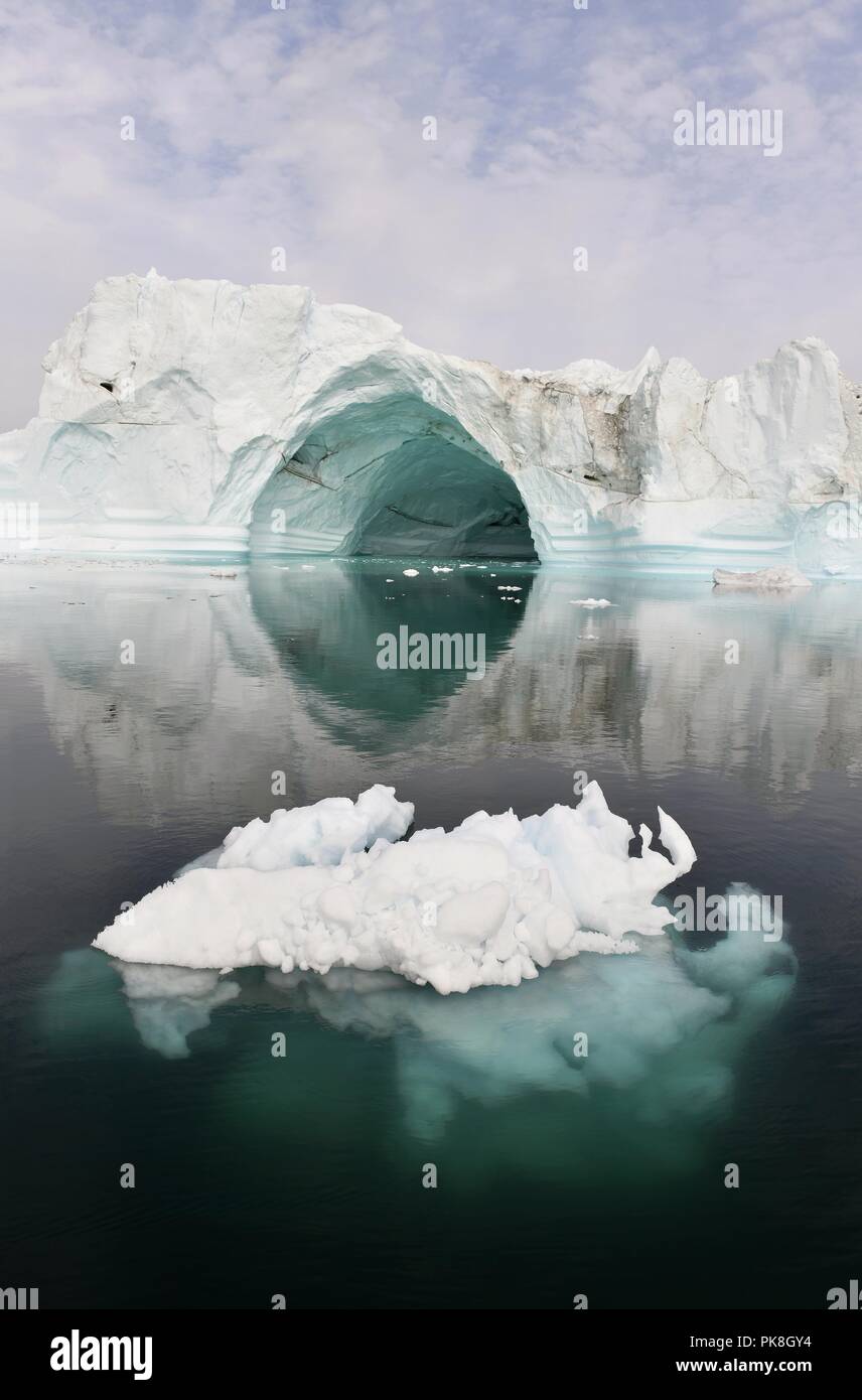 Iceberg floating in the water off the coast of Greenland. Nature and ...
