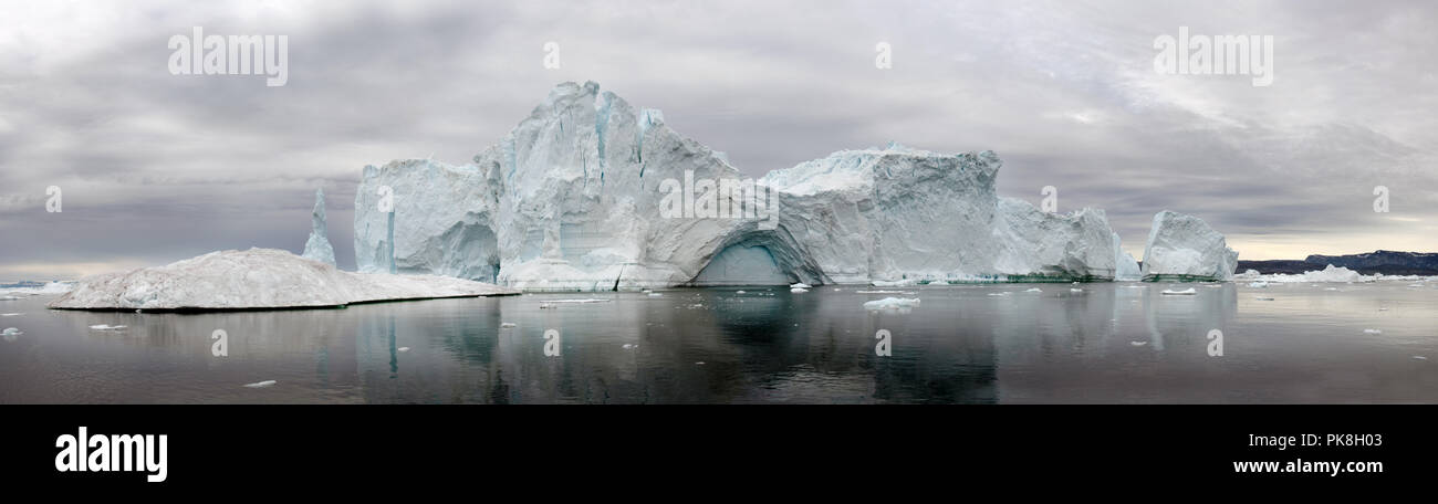 Iceberg floating in the water off the coast of Greenland. Nature and ...